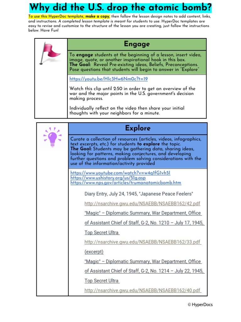 5e Inquiry-Based Lesson Plan Template-Hyperdoc 1 | Download Free PDF ...