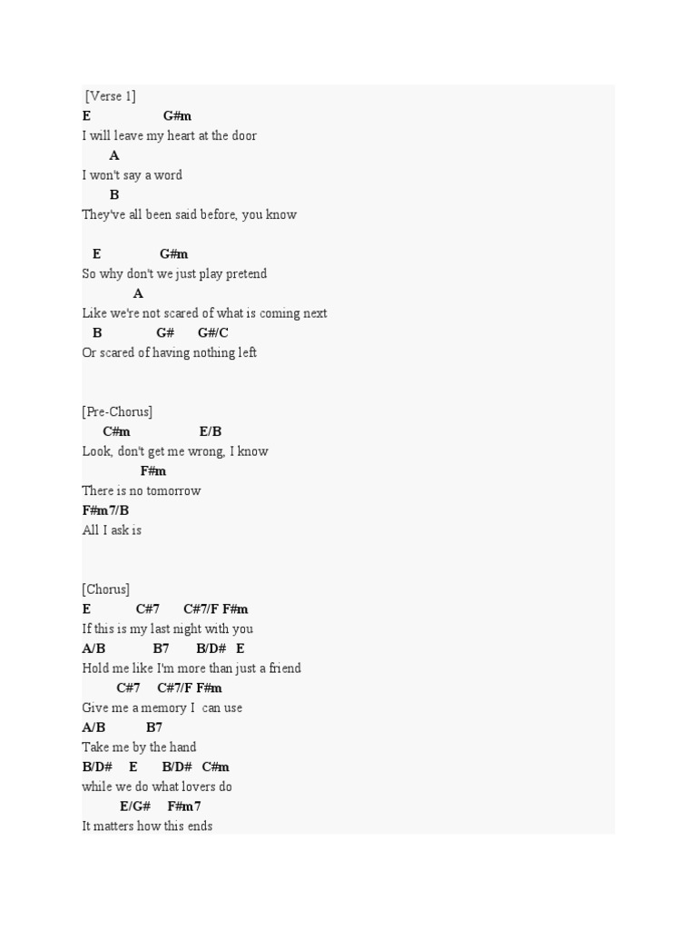 Adele - All I Ask Lyrics | PDF