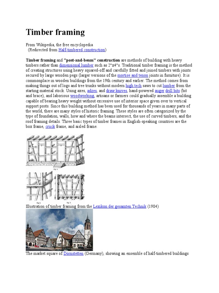Timber Framing: Half-Timbered Construction | Download Free PDF ...