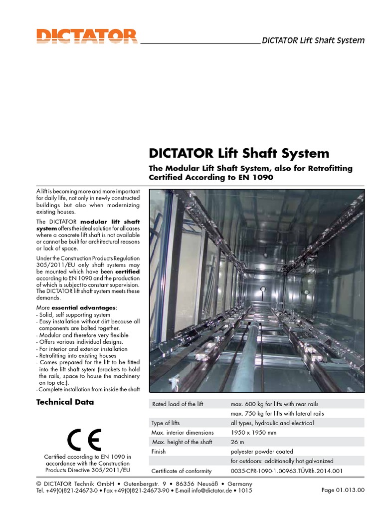 104 E Lift Shaft System | PDF | Elevator | Window