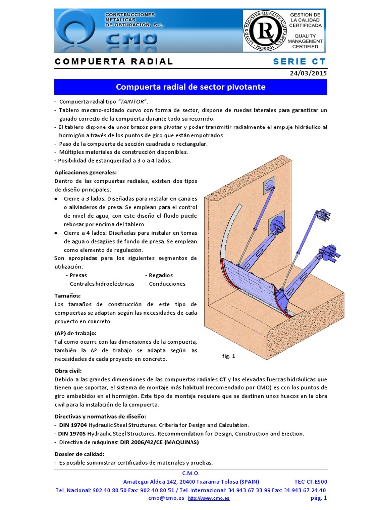 Catalogo-Serie-Compuerta Radial PDF | PDF | Represa | Hormigón