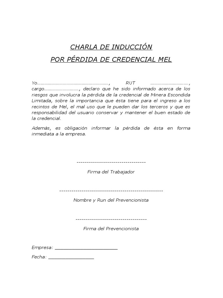 Formulario - Extravío de Credencial | PDF