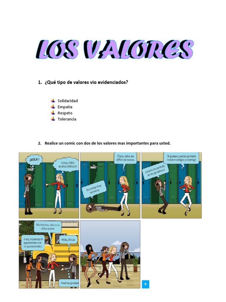 LOS VALORES-comic | PDF