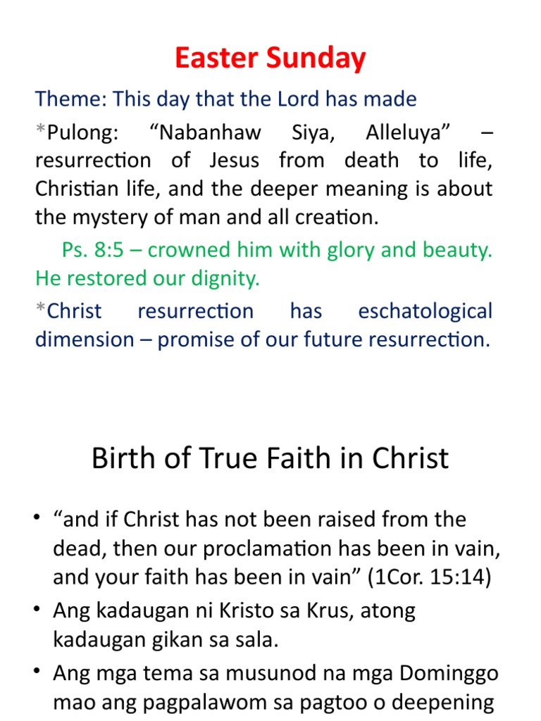 Easter Sunday Themes and Reflections | PDF | Resurrection Of Jesus | Easter