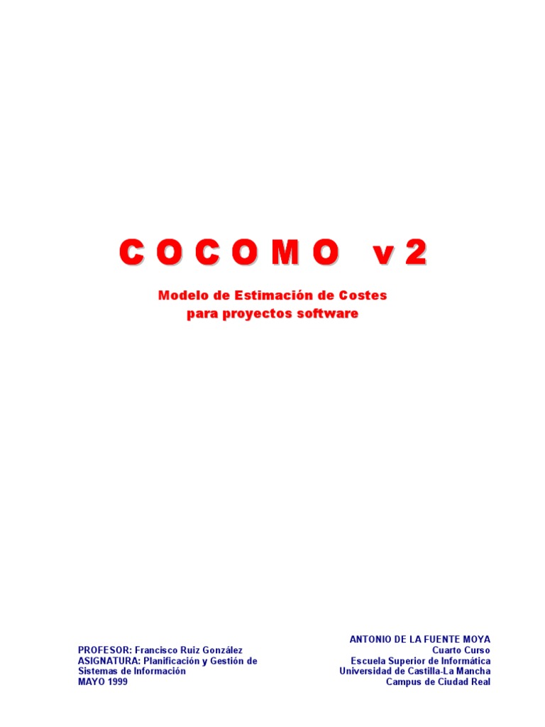Cocomo 2 | PDF | Ingeniería de software | Software