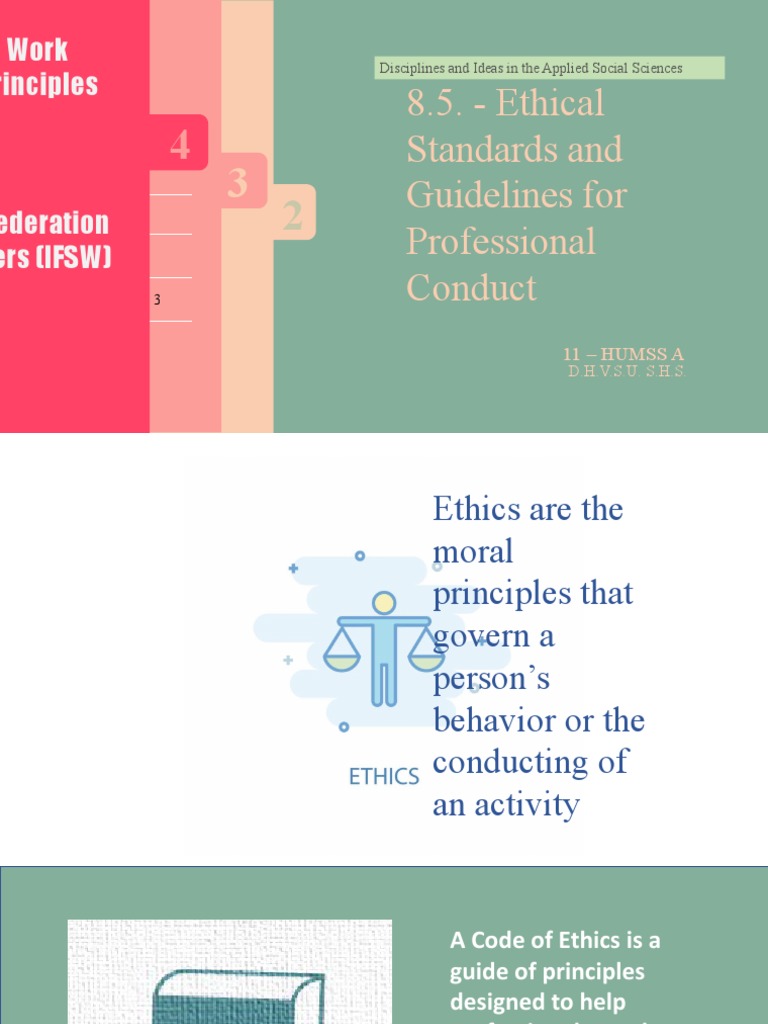 8.5. - Ethical Standards and Guidelines For Professional Conduct | PDF ...
