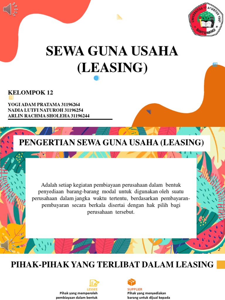 Panduan Lengkap Sewa Guna Usaha Leasing Pdf Hukum