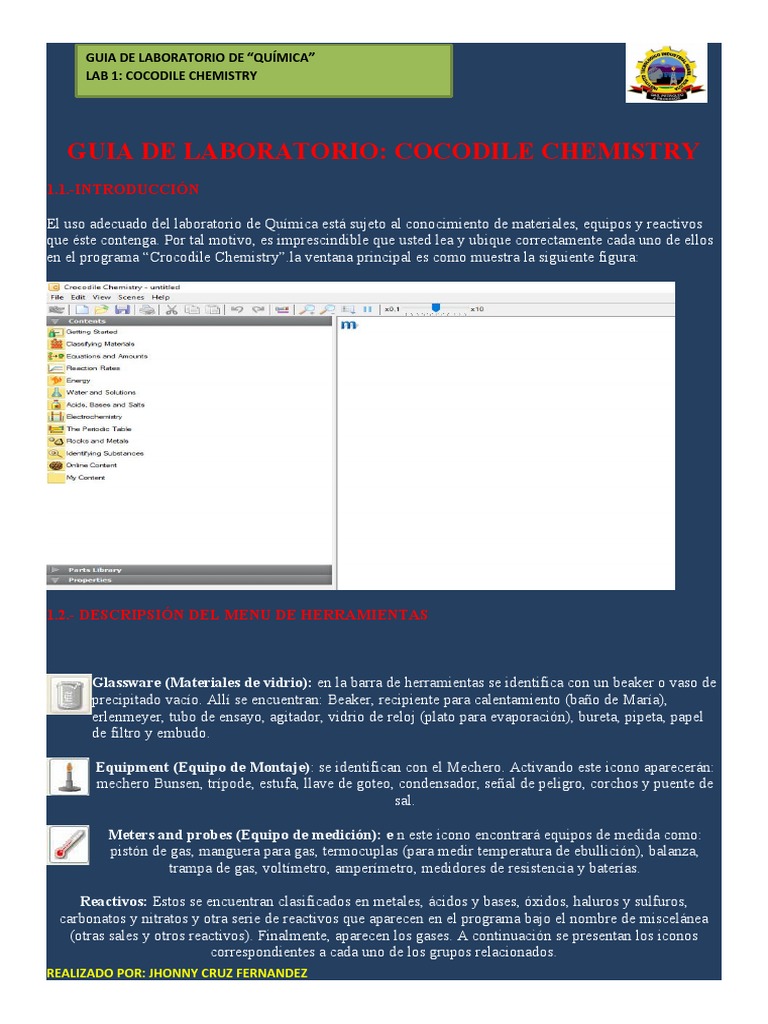 Crocodile Manual | PDF | Valoración | Química
