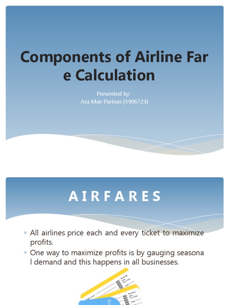 Components of Airline Fare Calculation | PDF | Airlines | Fee