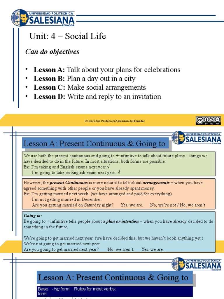 Unit: 4 - Social Life: Can Do Objectives | PDF