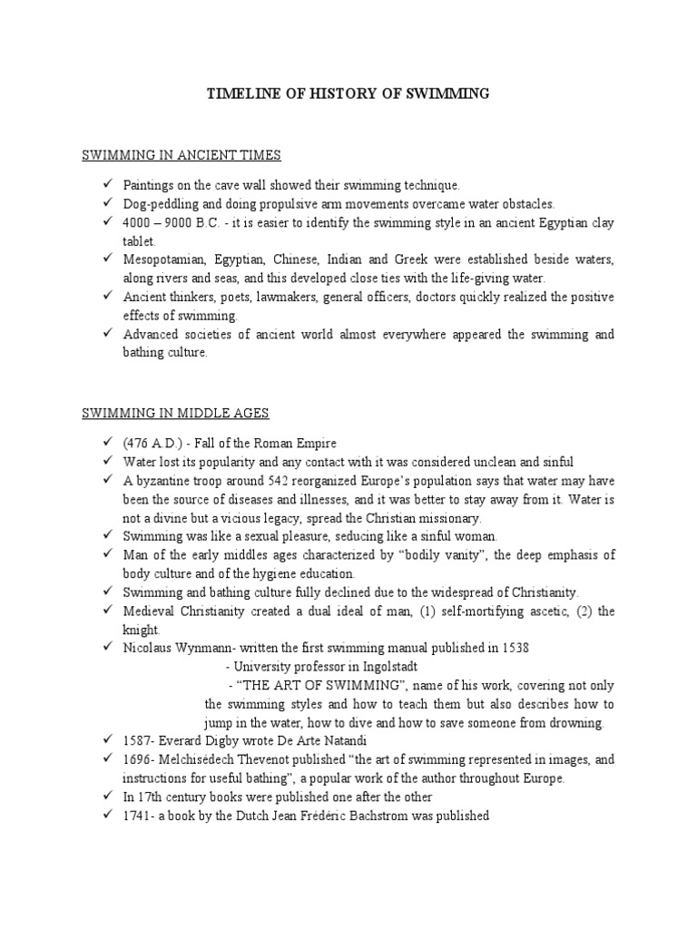 The Evolution of Swimming: From Ancient Cave Paintings to Modern ...