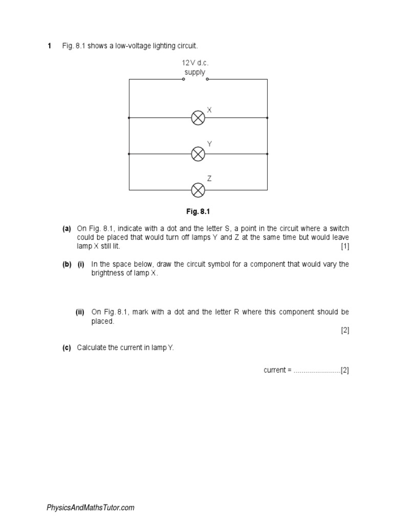 Low-Voltage Lighting Circuit Components and Calculations | PDF ...