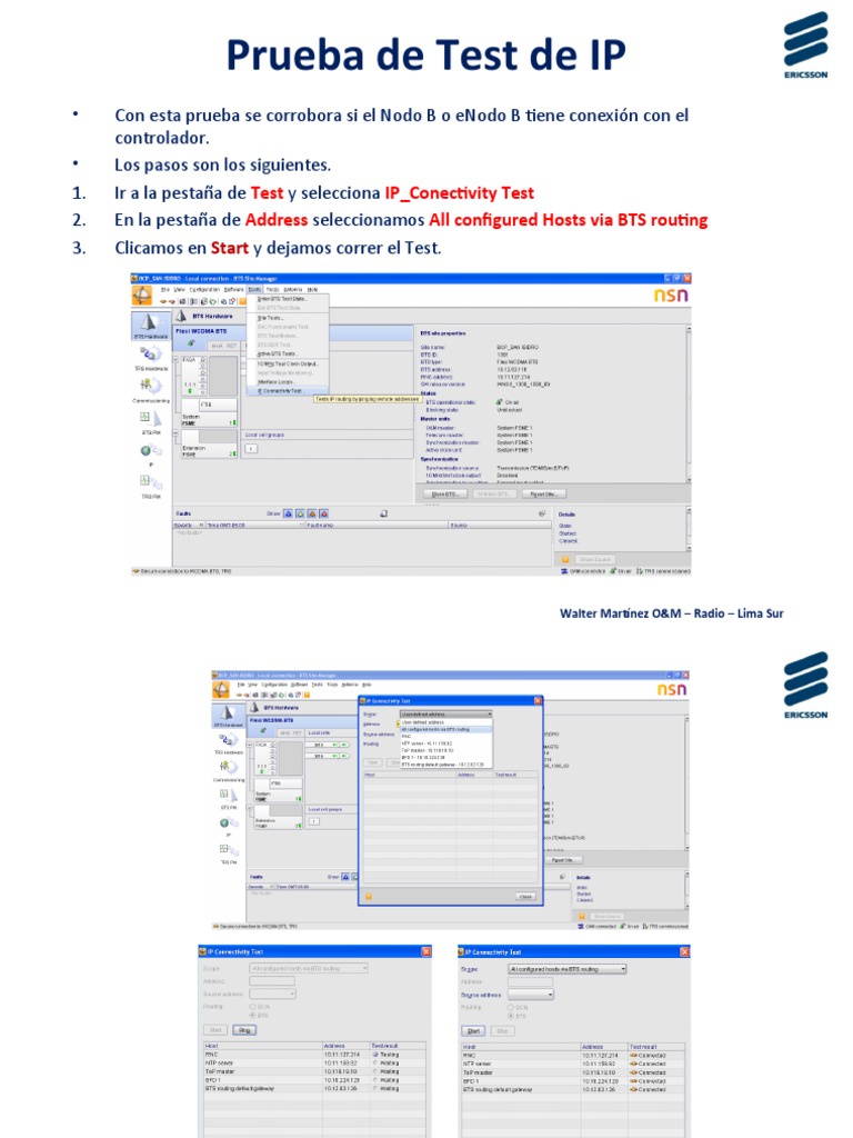 Prueba de Conectividad IP | PDF