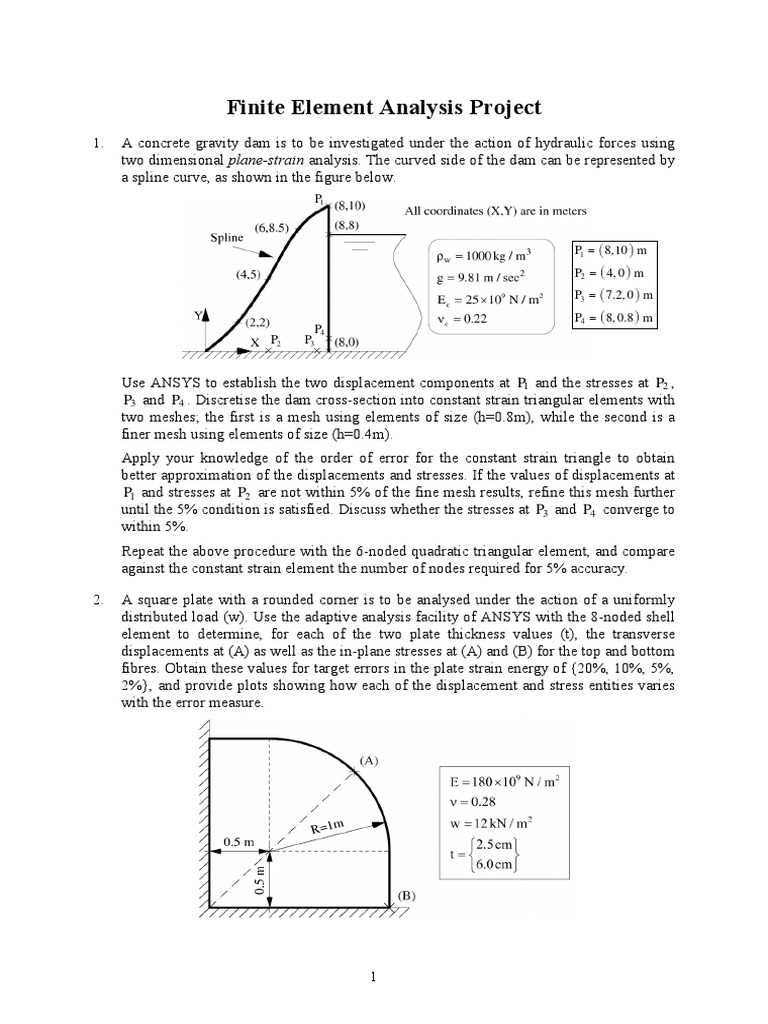 Finite Element Analysis Project | PDF