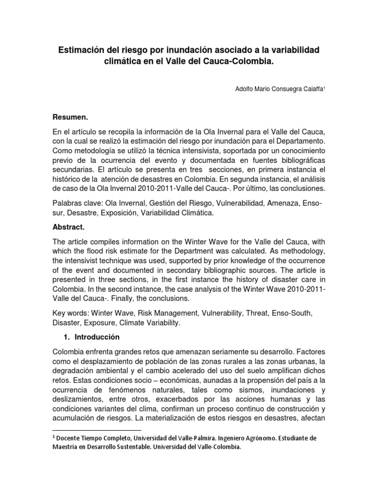 Artículo Adolfo Mario Consuegra Caiaffa. Docente Tiempo Completo ...