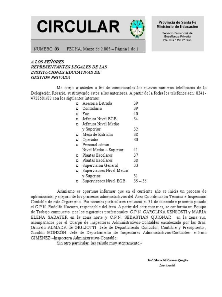 Circular 03-2005 | PDF