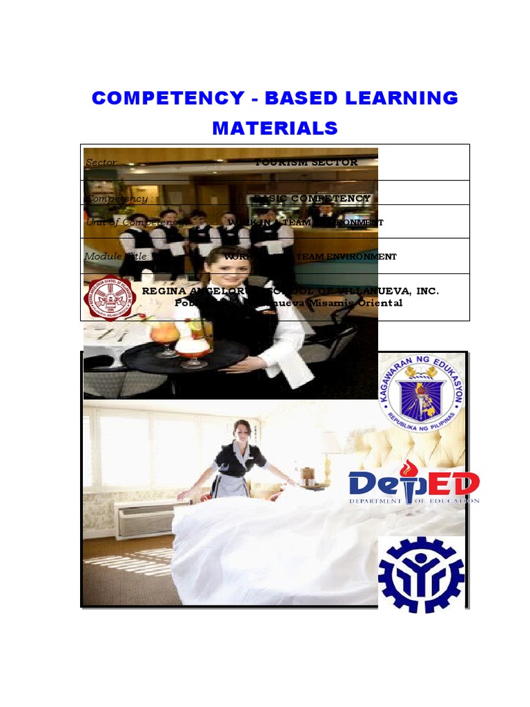 Competency - Based Learning Materials: Sector: Tourism Sector | Download Free PDF | Competence ...