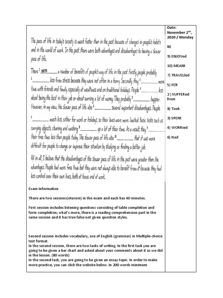 November 2nd 2020 11th Grades | PDF | Question | Test (Assessment)