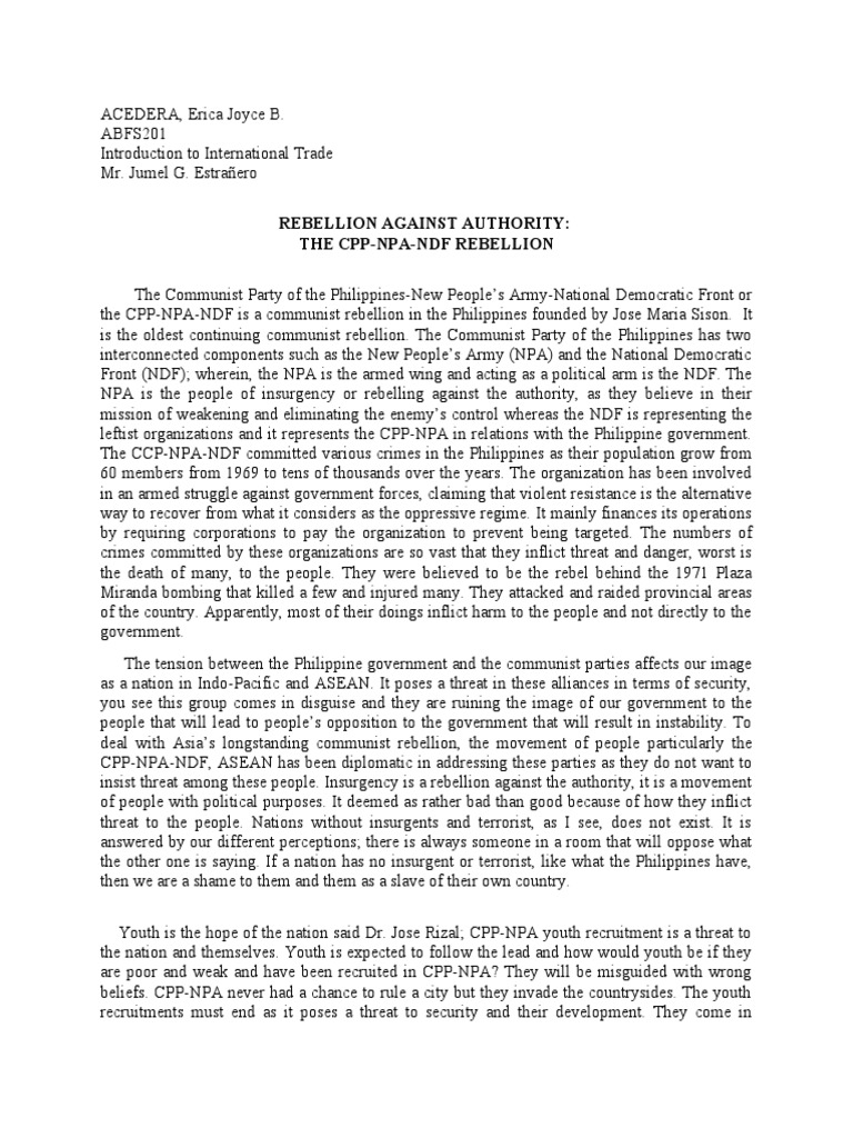 Iitn04f Acedera (Analysynthesis Critique) | PDF | Conflicts | National Security