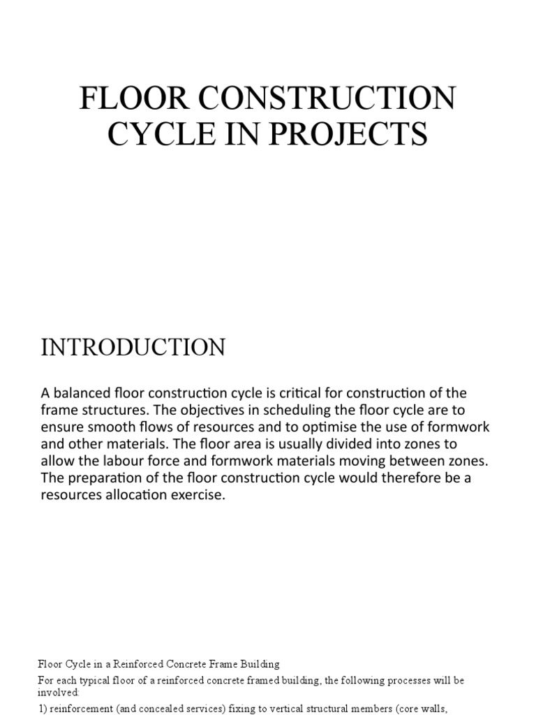 FLOOR CONSTRUCTION CYCLE IN PROJECTS With Link | PDF | Concrete ...