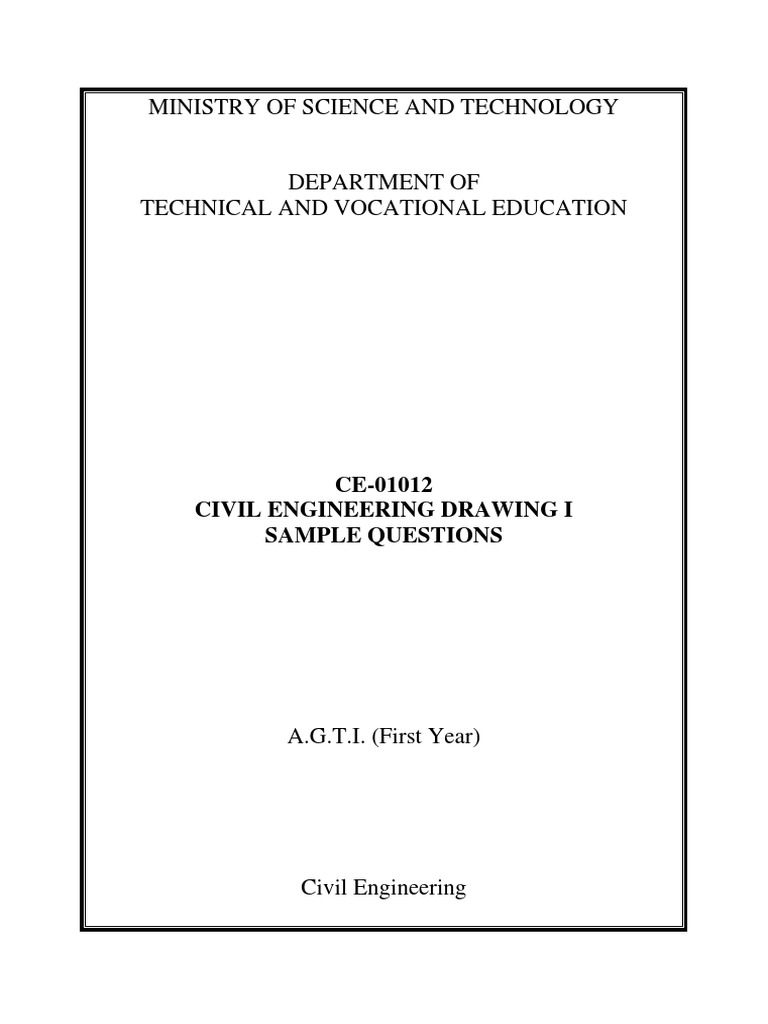 Civil Engineering Drawing I Samples | PDF | Technology & Engineering