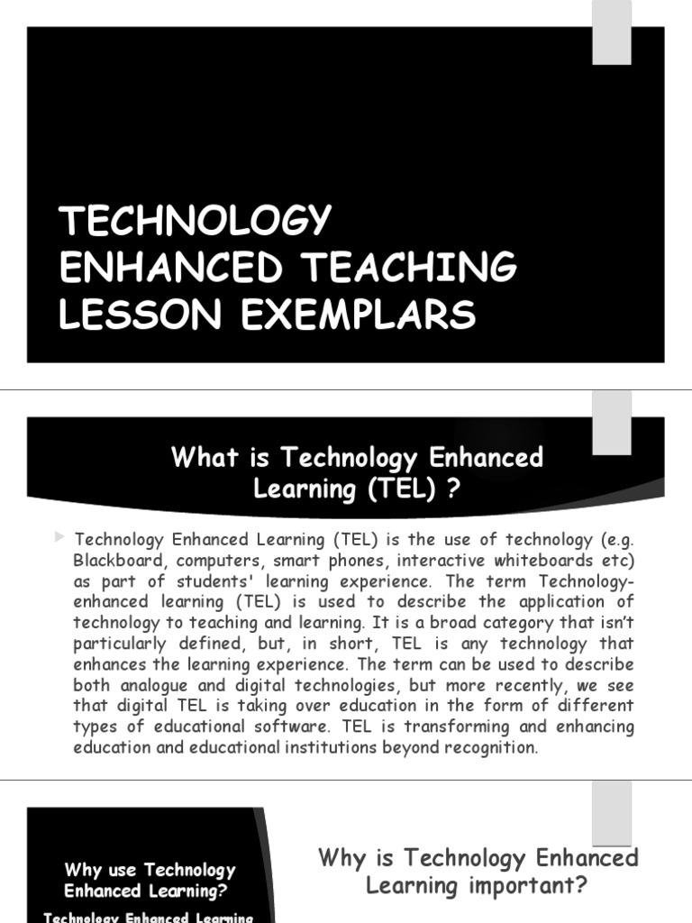 Maximizing Technology-Enhanced Teaching: Exploring the Benefits of TEL ...