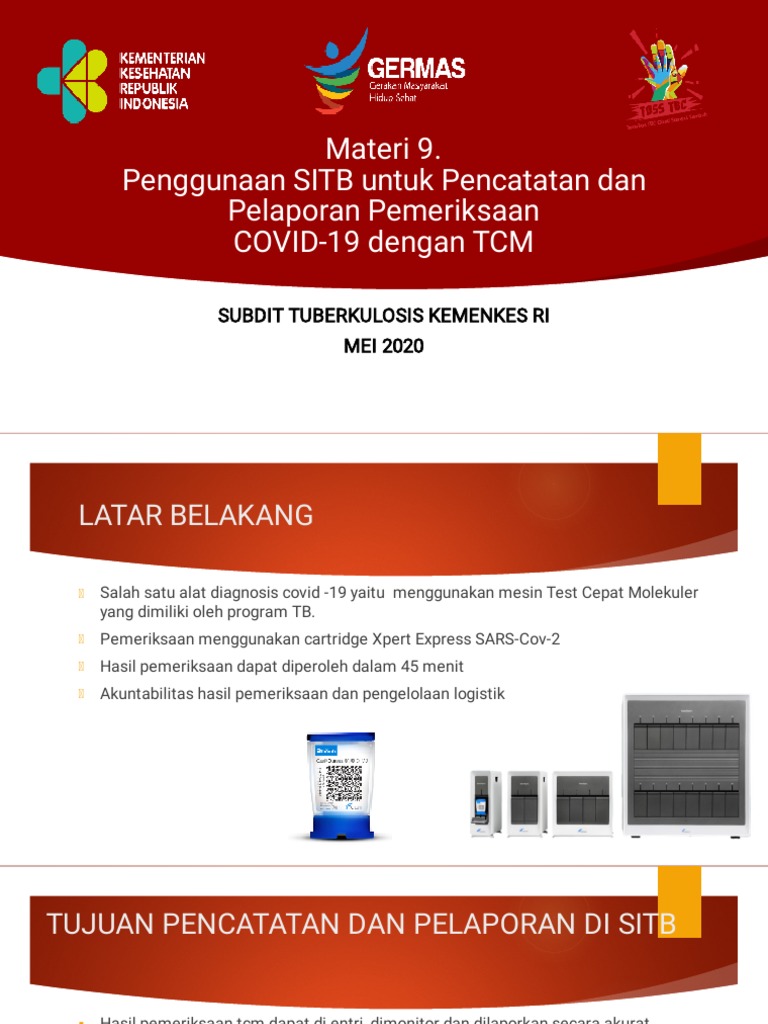 Materi 9 - Penggunaan SITB Untuk Pencatatan Dan Pelaporan TCM COVID-19 ...