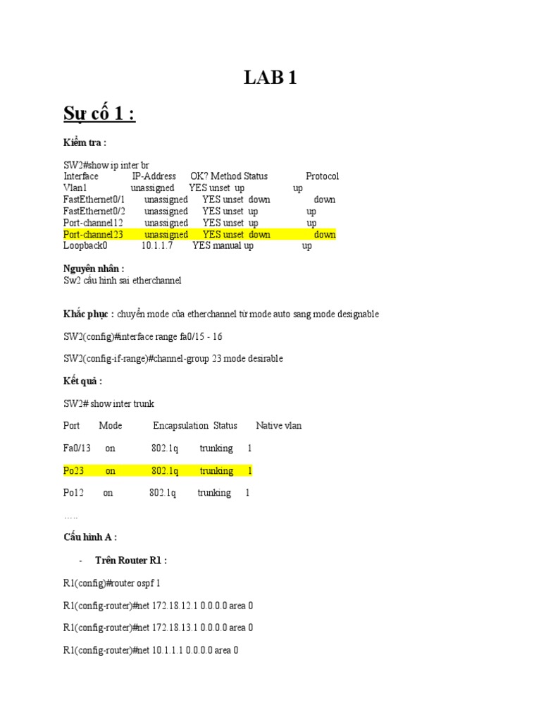 Dap An - Lab 1 | PDF | Internet Protocols | Network Architecture