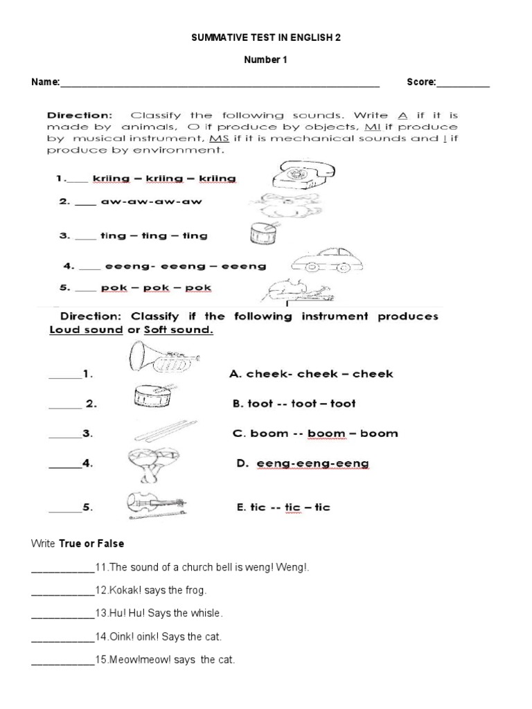 Grade 2summative Test2020 | PDF