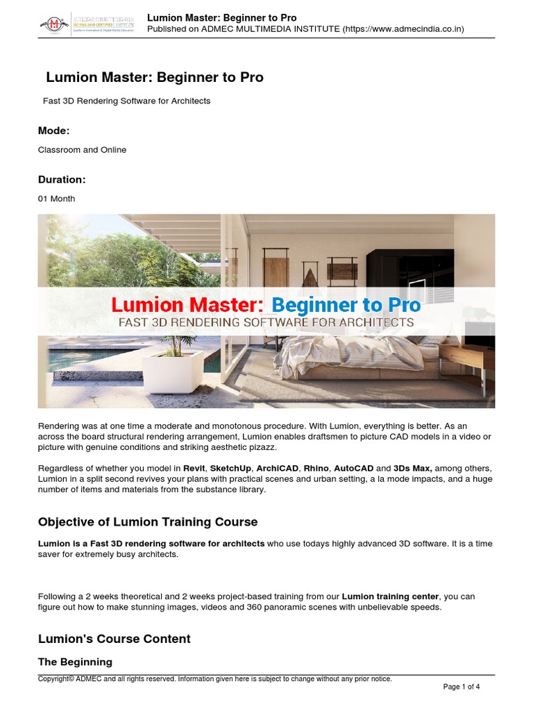 Lumion Master: Beginner To Pro: Mode | PDF | 3 D Computer Graphics ...
