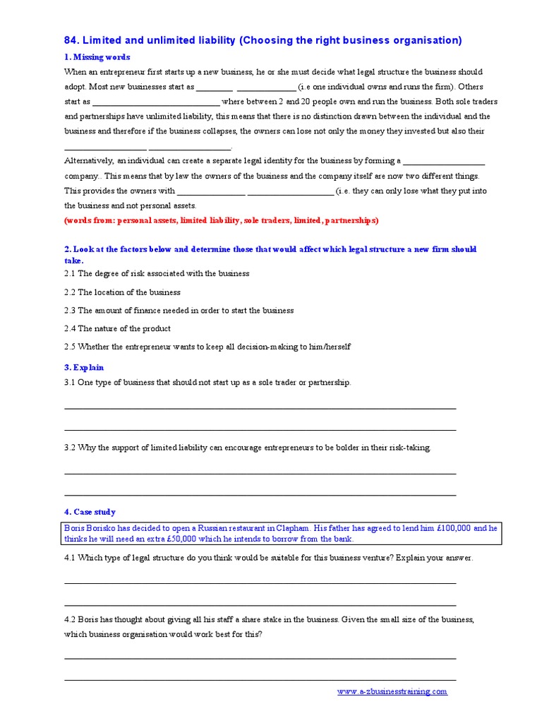 Types of Business Questions | PDF | Partnership | Sole Proprietorship