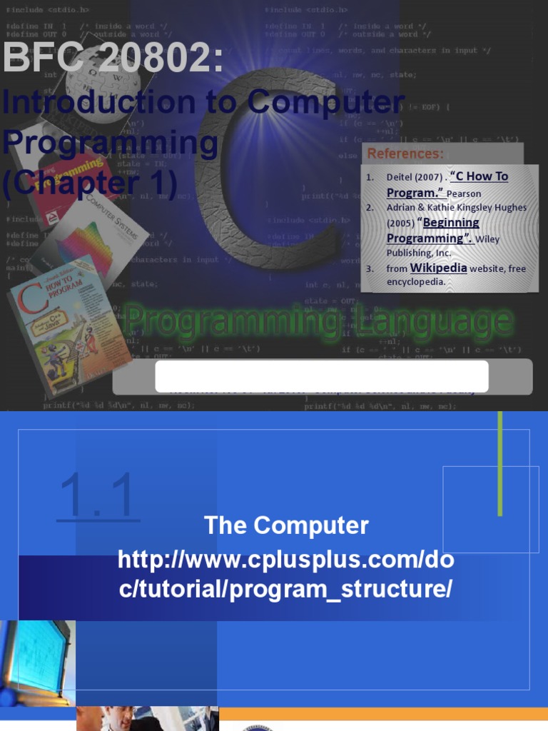 Introduction To Computer Programming An Overview Of Hardware Software Programming Languages