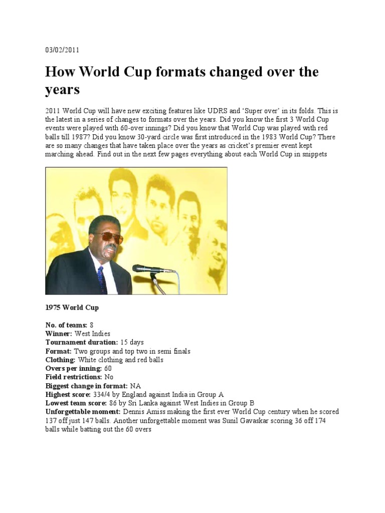 How World Cup Formats Changed | PDF | Ball Games | Sports Competitions
