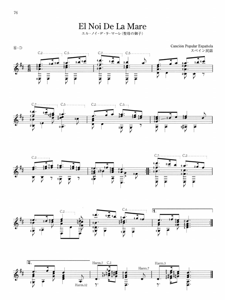 Le Noi de La Mare (Canción Popular Española) | PDF