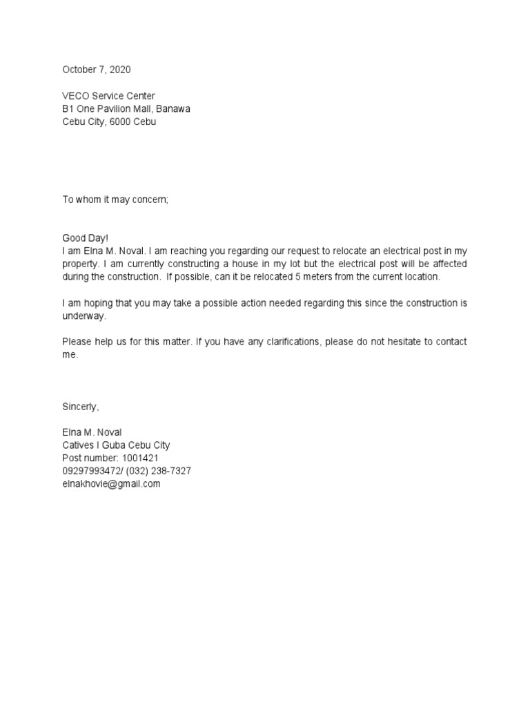 Veco Letter | PDF