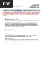 Deployment Plan Template | PDF