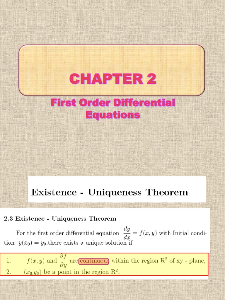 Lecture 2 | PDF | Differential Equations | Equations