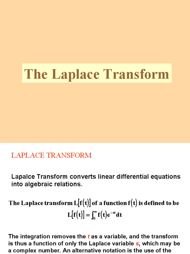 Laplace | PDF | Differential Equations | Mathematical Relations