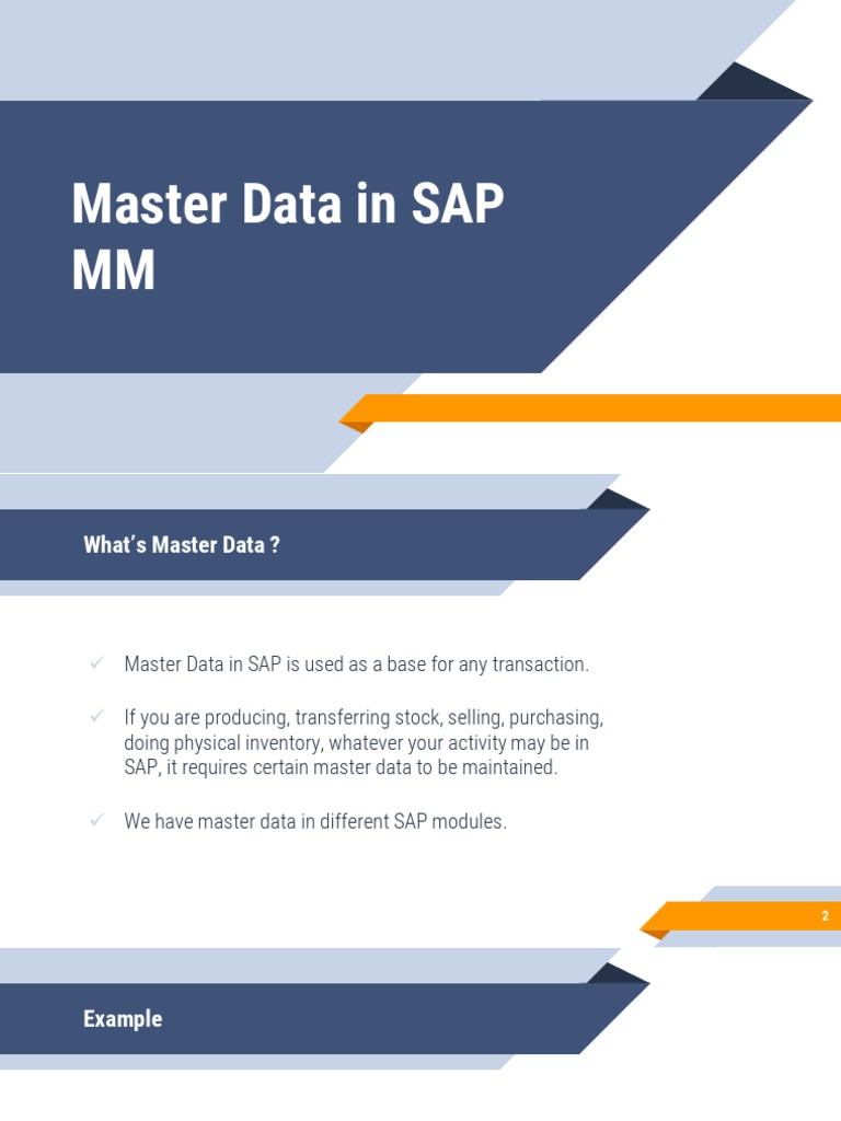 SAP MM Master Data Overview | PDF | Information Technology Management ...