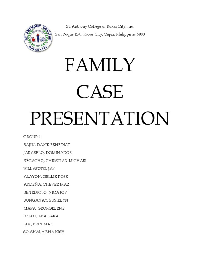 Family Case Presentation | PDF | Sanitation | Asthma