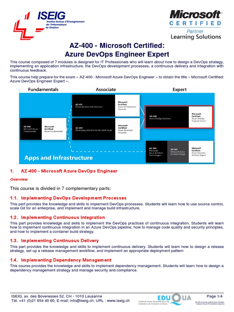 Az-400 - Microsoft Azure Devops Engineer | PDF | Microsoft Azure ...