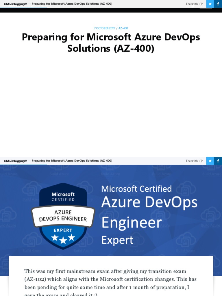 Preparing For Microsoft Azure DevOps Solutions (AZ-400) | PDF