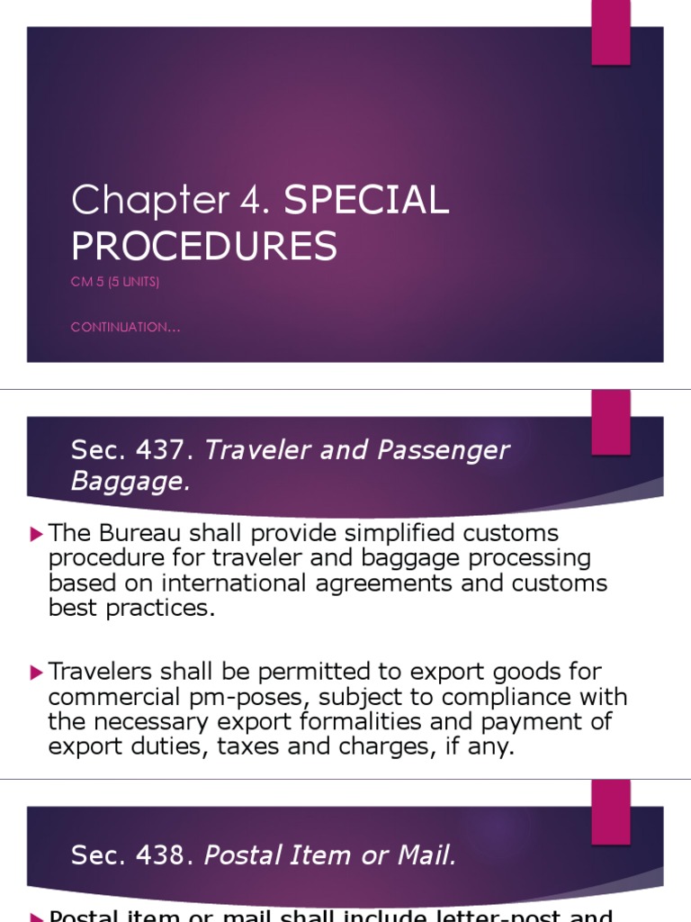 Chapter 4. SPECIAL Procedures: CM 5 (5 Units) Continuation | PDF