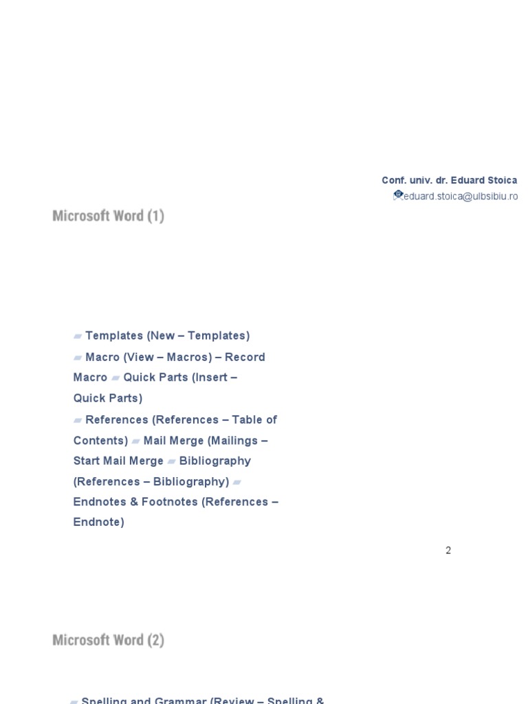 Curs - Microsoft Word | PDF