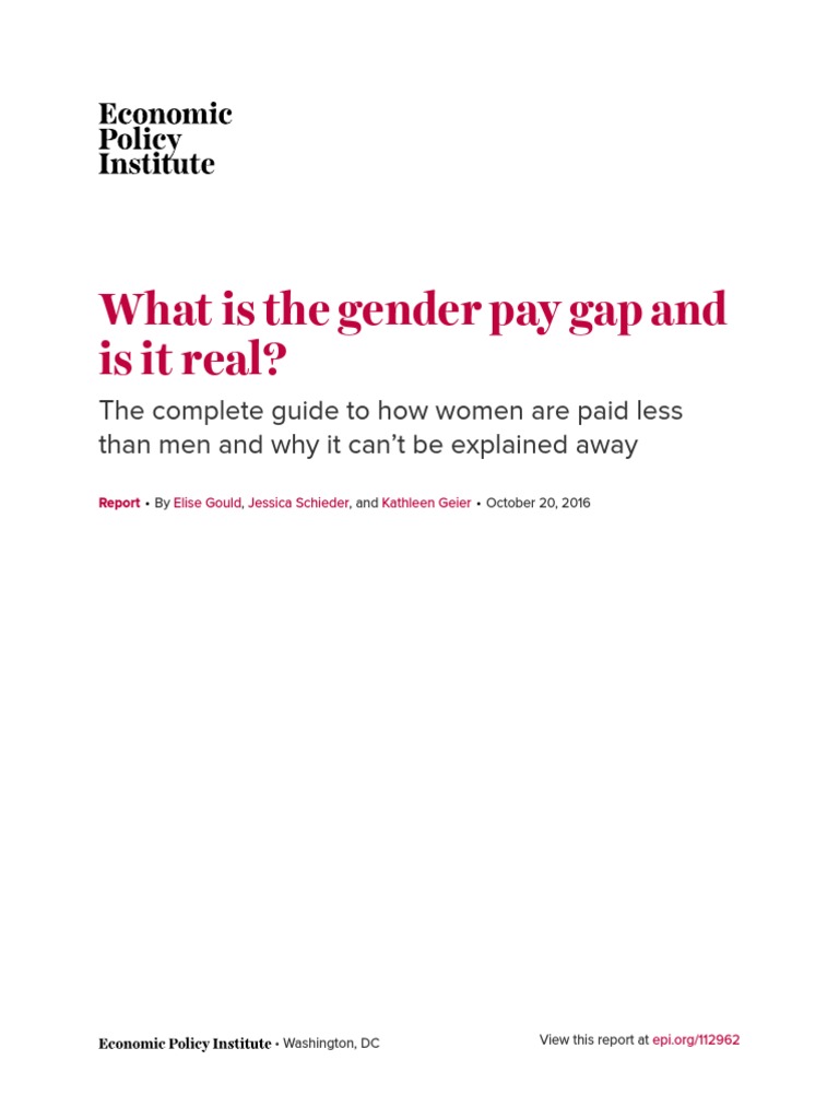 What Is The Gender Pay Gap and Is It Real? | PDF | Gender Pay Gap ...