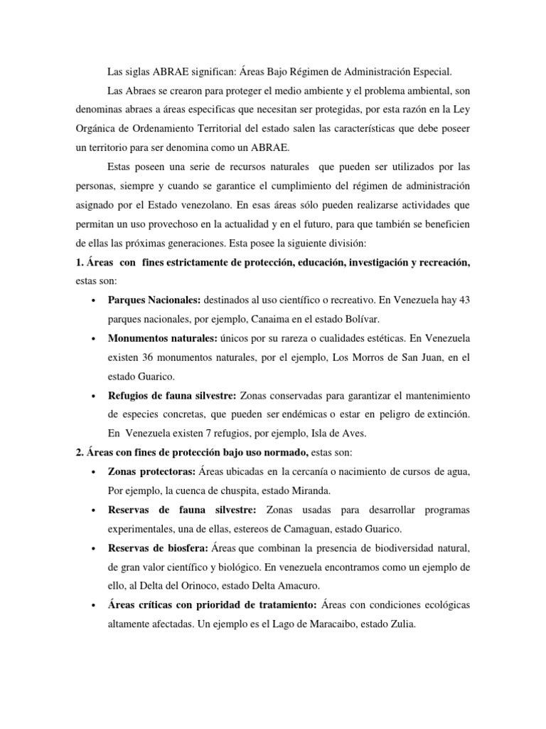 Abrae | PDF | Venezuela | Reservorio