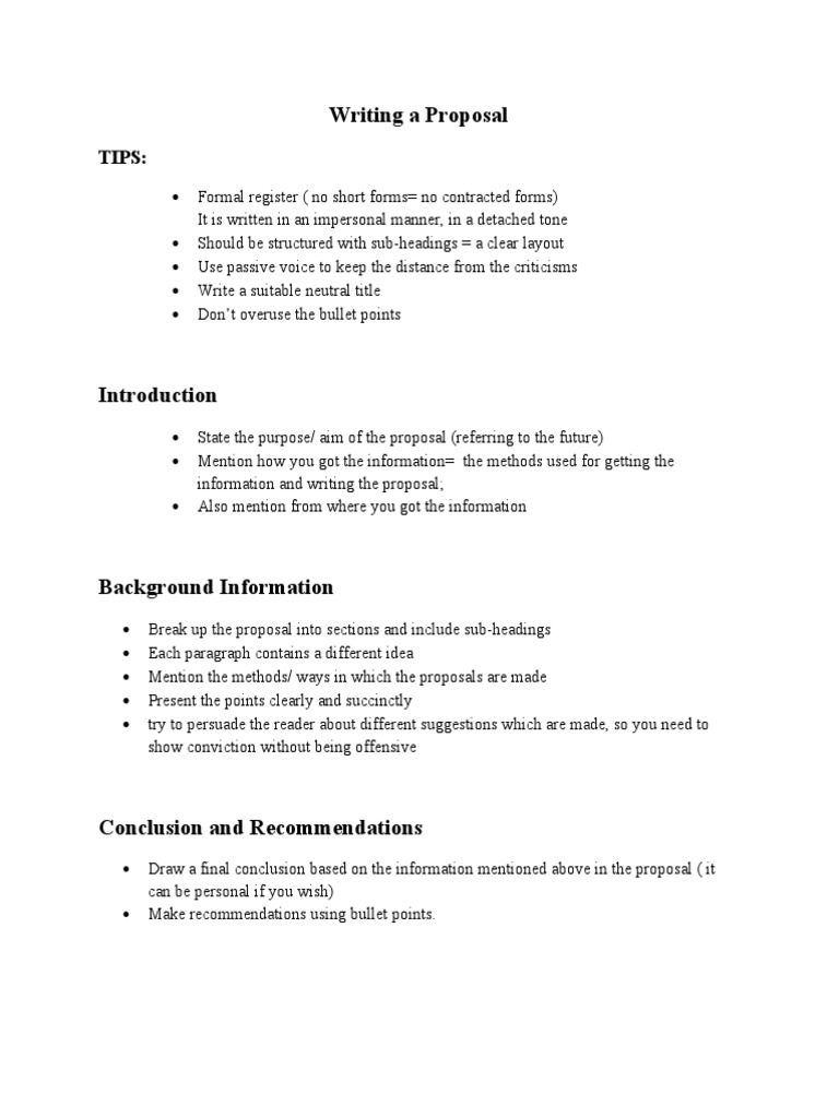 Writing A Proposal | PDF