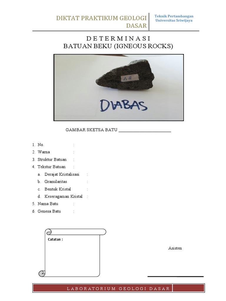 BAB 2 - Batuan Beku DIABAS | PDF