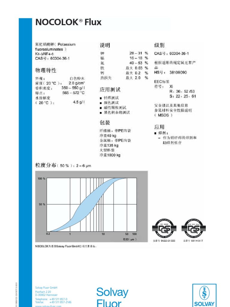NOCOLOK® Flux Specifications and Uses | PDF | Physical Sciences ...