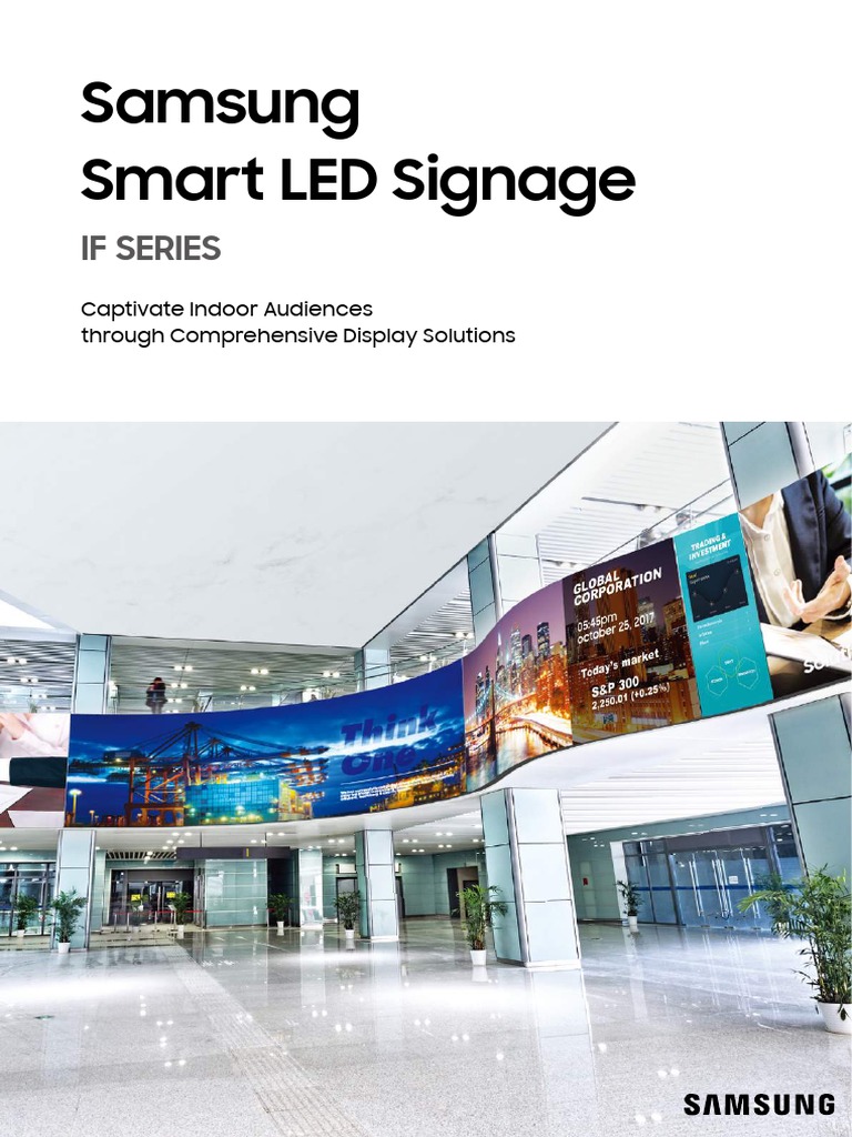 Samsung Smart LED Signage Catalog 2018 | PDF | Electric Energy ...
